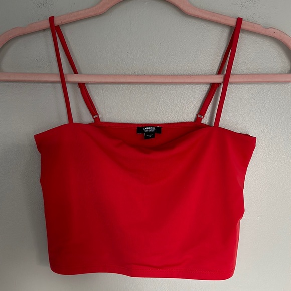 Express | Tops | Express Body Contour Silky Square Neck Cropped Cami ...